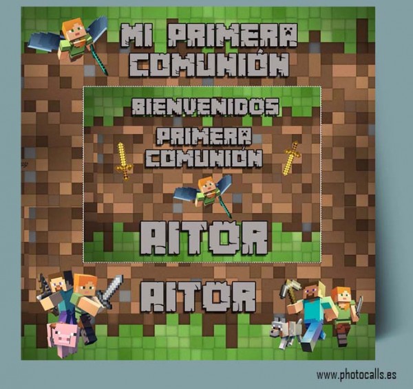 Marco Minecraft, comprar Marco Photocall Marco Minecraft